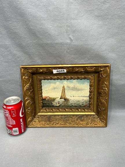 Emil Wirth oil painting on canvas - Dixon's Auction at Crumpton