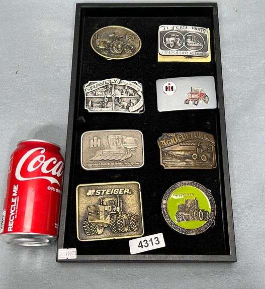 8 Farm equipment related belt buckles - Dixon's Auction at Crumpton