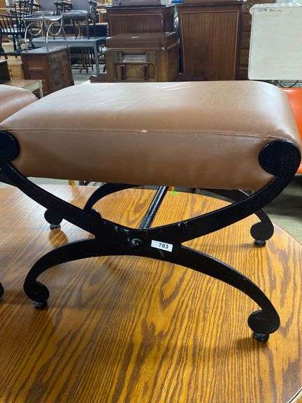 MCM cast iron base stool - Dixon's Auction at Crumpton