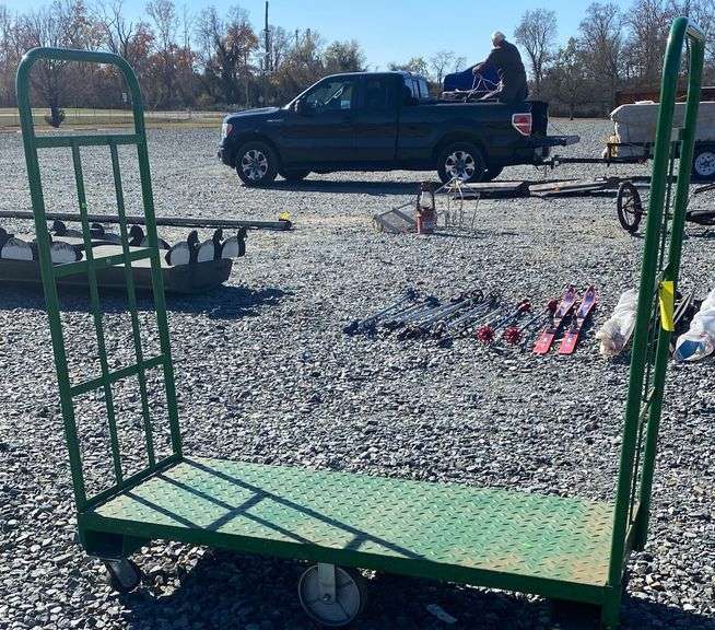 industrial metal push cart - Dixon's Auction at Crumpton