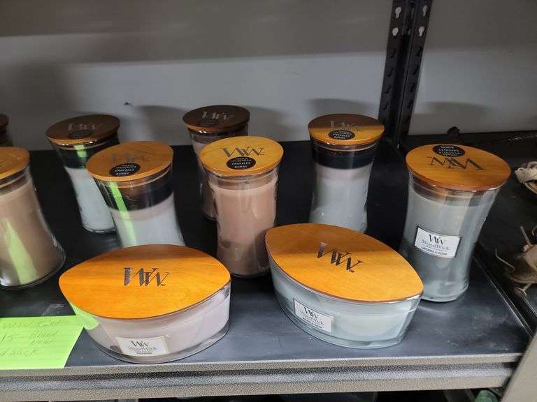 Lot 15 New Wood Wick WW Candles - Dixon's Auction at Crumpton