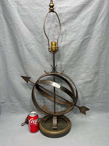 MCM metal armillary sphere lamp - Dixon's Auction at Crumpton