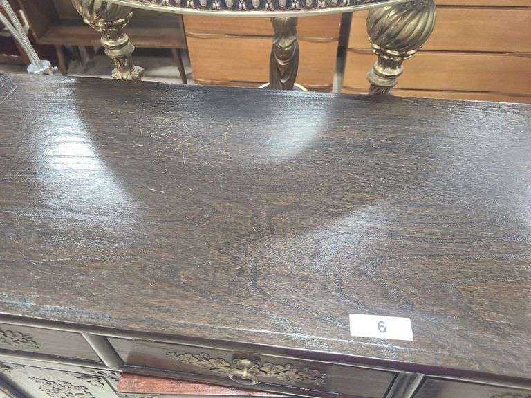 Korean brass mounted table-top cabinet - Dixon's Auction at Crumpton