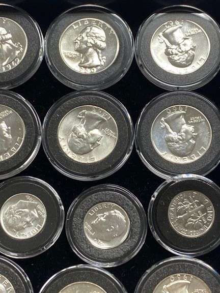 Group lot of uncirculated coins $3.65 face value silver coins - Dixon's ...