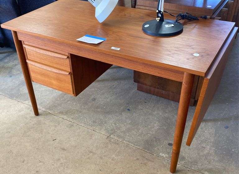 Art Furniture of Denmark teak MCM desk with sliding drawer element ...