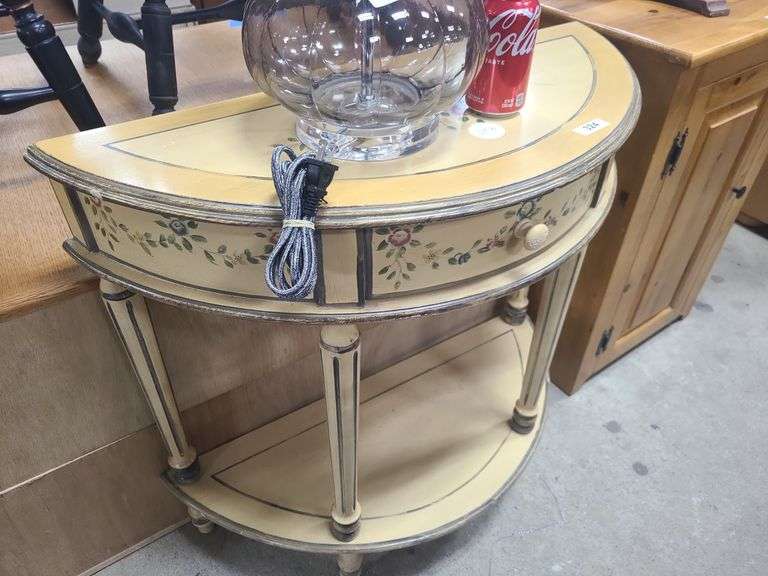 Modern floral console - Dixon's Auction at Crumpton