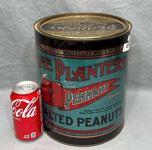 Vintage Planters Peanuts advertising tin - Dixon's Auction at Crumpton