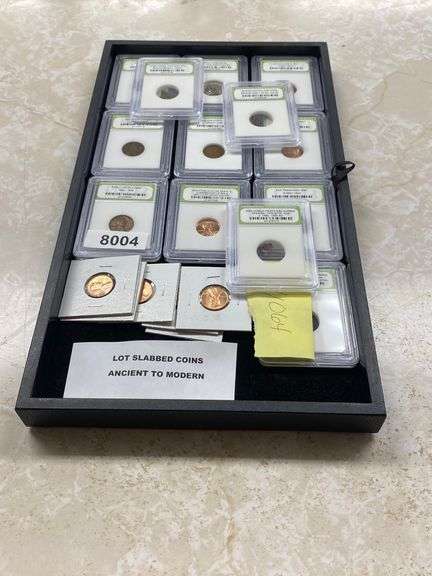 Lot of slabbed coins ancient to modern - Dixon's Auction at Crumpton
