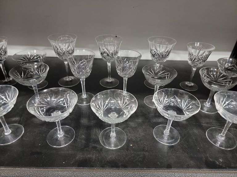 Lot Cut Glass Stemware - Dixon's Auction at Crumpton
