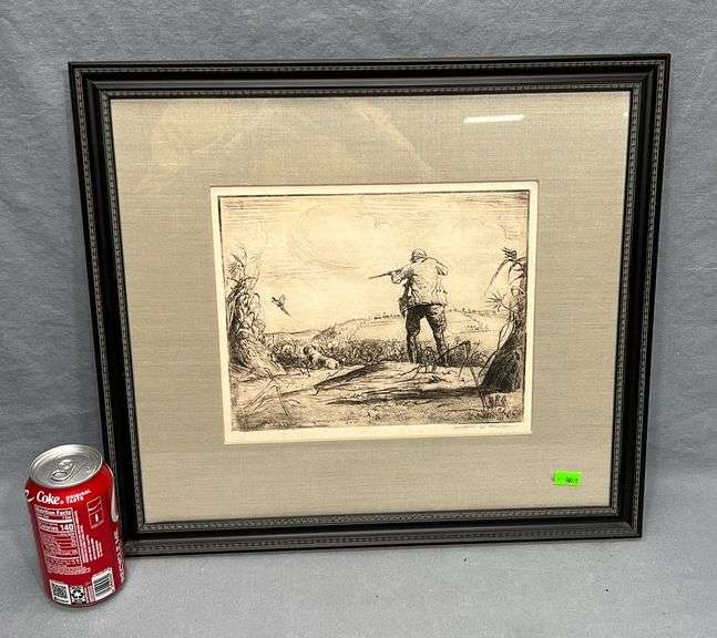 Arthur Davenport Fuller pencil signed etching - Dixon's Auction at Crumpton