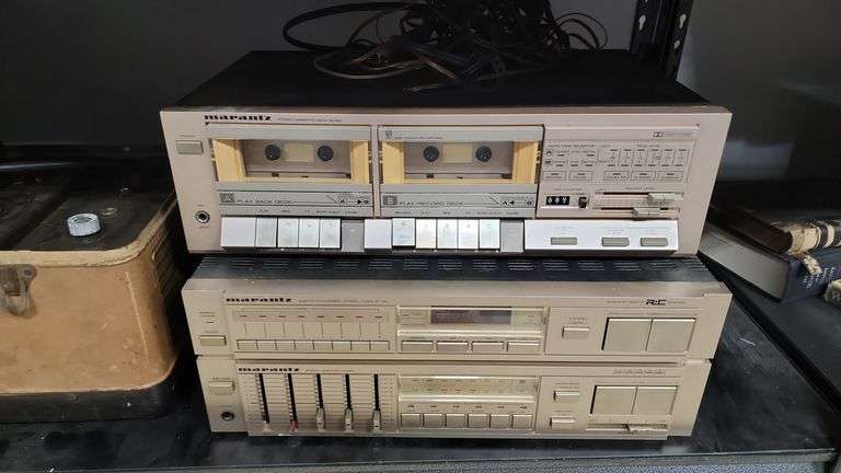 Vintage Electronics, Marantz Receiver / Tape Deck, Old 45 Record Player ...
