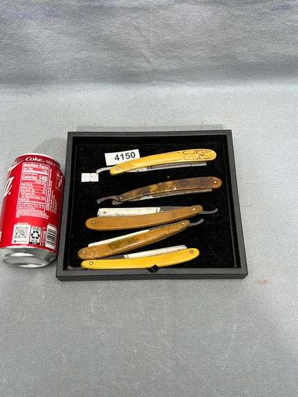 5 Antique straight razors - Dixon's Auction at Crumpton