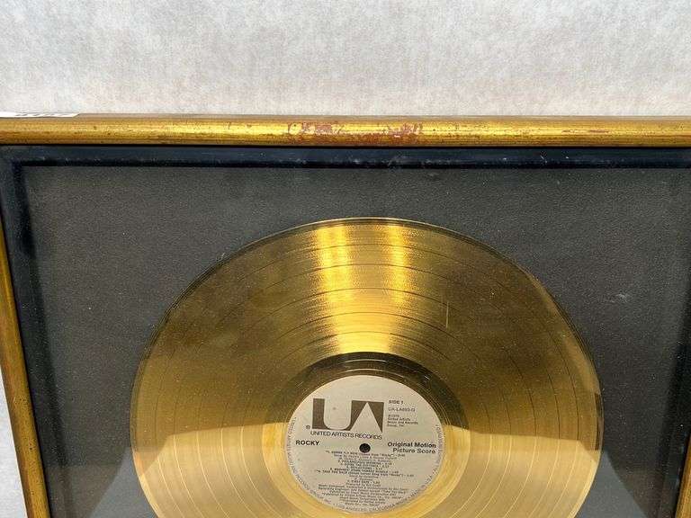Rocky sound track gold record plaque - Dixon's Auction at Crumpton