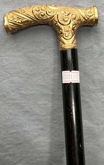 Antique gold filled walking stick - Dixon's Auction at Crumpton