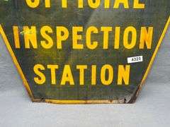 Vintage PA OFFICIAL INSPECTION STATION metal sign - Dixon's Auction at ...