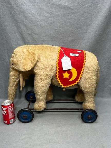 Vintage Steiff ride on elephant - Dixon's Auction at Crumpton