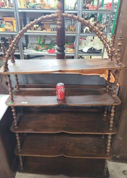 Folk art spool display shelf, slanted and slightly loose - Dixon's ...