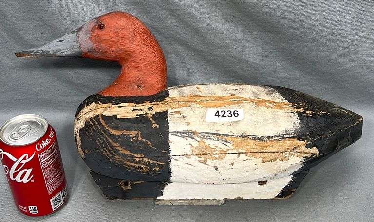 Canvasback working duck decoy - Dixon's Auction at Crumpton