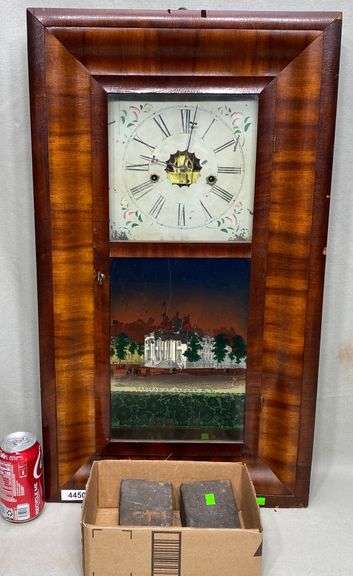 Antique Forestville Clock Co. ogee clock w/ weights - Dixon's Auction ...