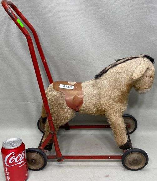 Vintage donkey ride on push toy - Dixon's Auction at Crumpton