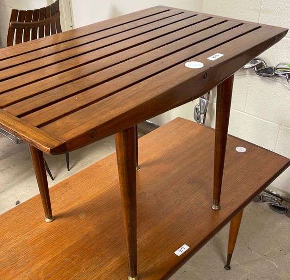 MCM slat table - Dixon's Auction at Crumpton