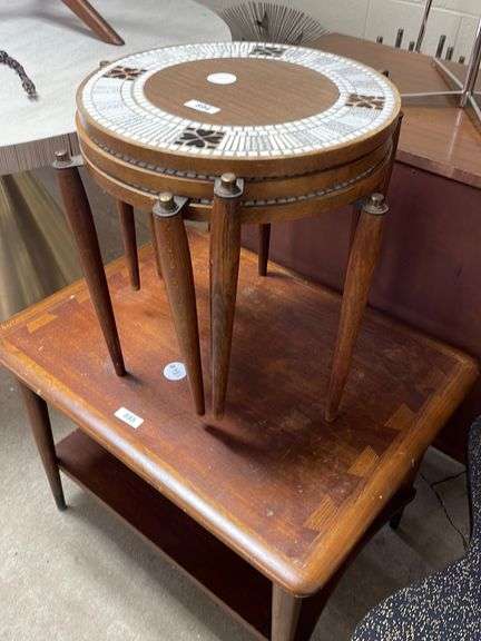 MCM tile-top stacking tables - Dixon's Auction at Crumpton
