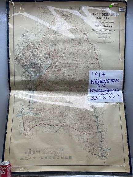 1914 Prince George's County MD map - Dixon's Auction at Crumpton