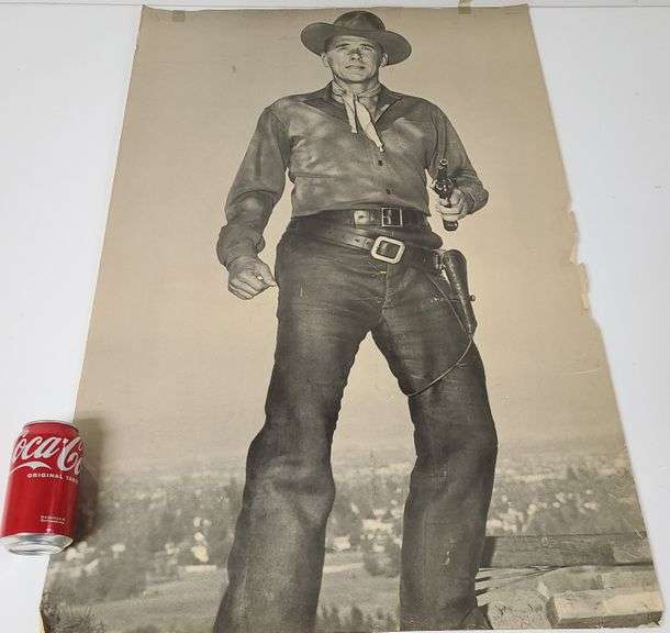 Vintage Ronald Reagan cowboy poster - Dixon's Auction at Crumpton