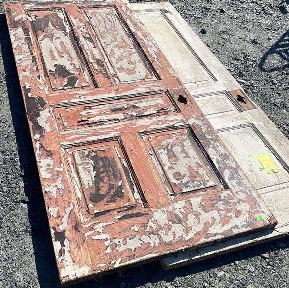 2 antique arch salvage doors - Dixon's Auction at Crumpton