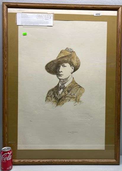 Curtis Hooper artist-signed print of Winston Churchill - Dixon's ...