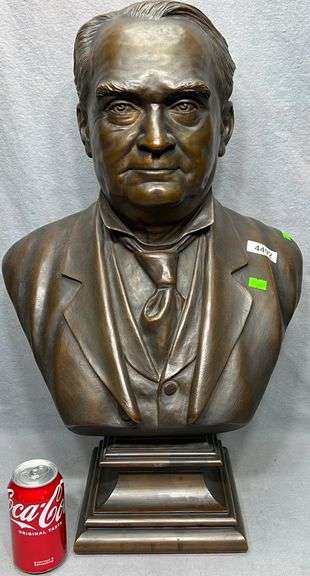 Bronze bust of gentleman-signed - Dixon's Auction at Crumpton