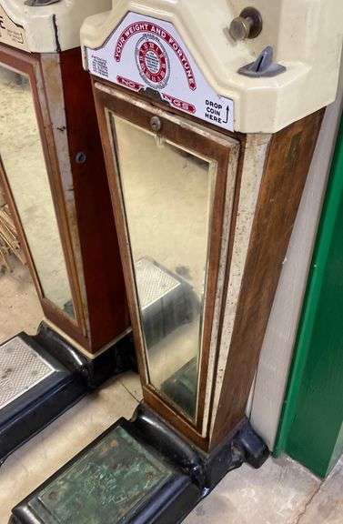 Vintage coin-op fortune scale, untested - Dixon's Auction at Crumpton