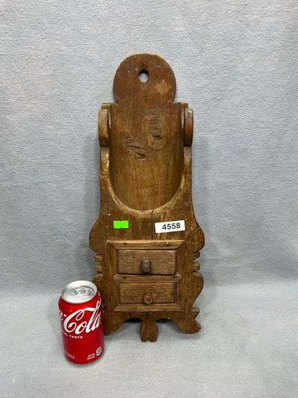 Primitive wall mount pipe box - Dixon's Auction at Crumpton