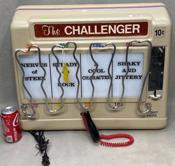 Vintage The Challenger coin op bar game machine - Dixon's Auction at ...