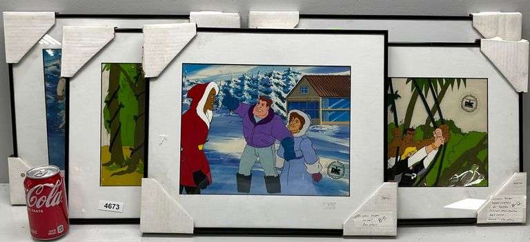 5 Michael Jordan Pro Stars Animation cels - Dixon's Auction at Crumpton