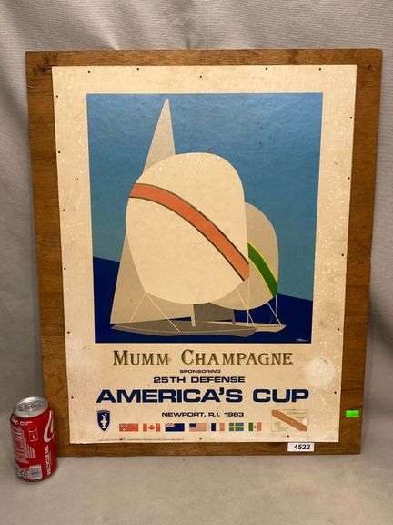 Mumm Champagne 25th Defense America's Cup poster mounted on board ...