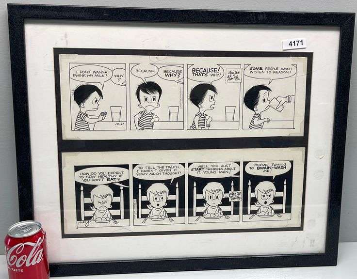 Stan Lee/Al Hartley original comic strip art - Dixon's Auction at Crumpton