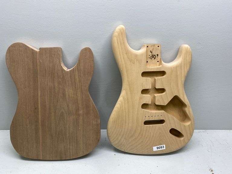 Unfinished strat body and unrouted telecaster body - Dixon's Auction at ...