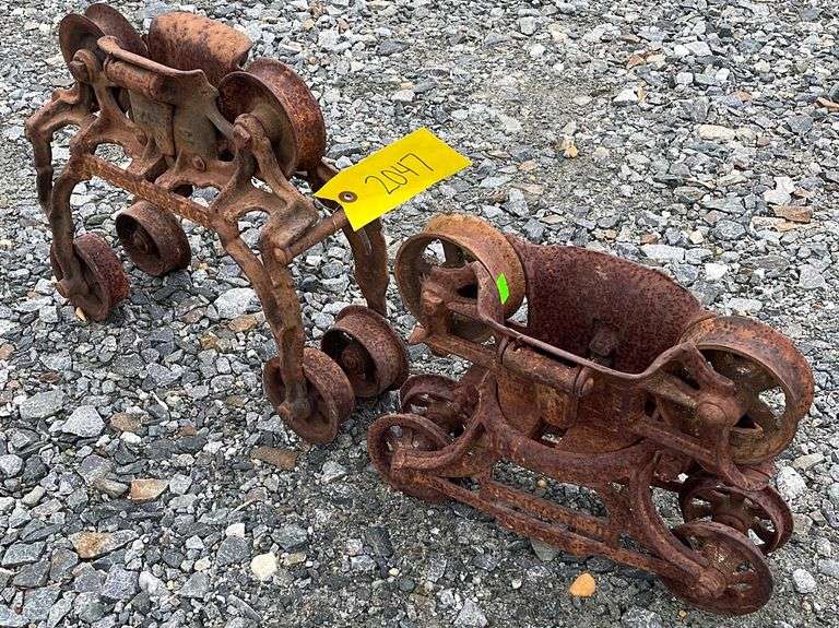 vintage pulleys barn hay trolleys - Dixon's Auction at Crumpton