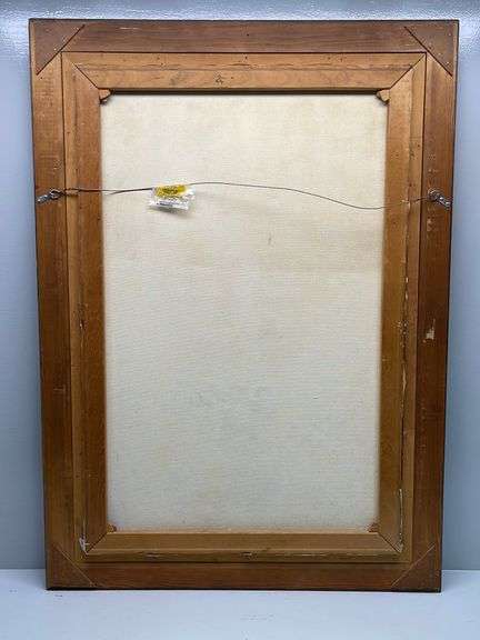 Roberto Moya acrylic landscape painting - Dixon's Auction at Crumpton