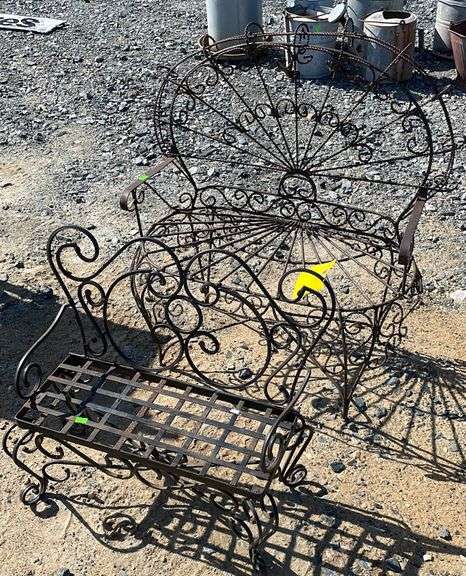metal mini garden benches - Dixon's Auction at Crumpton