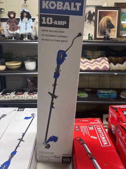 Kobalt 10-amp corded attachment capable string trimmer, new in box ...