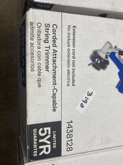 Kobalt 10-amp corded attachment capable string trimmer, new in box ...