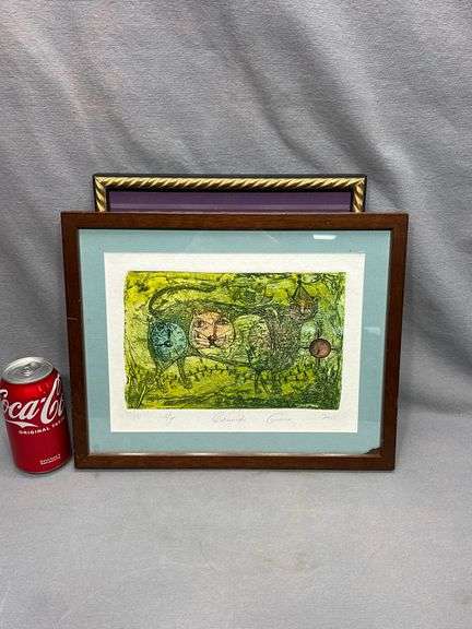 2 pencil signed prints - Dixon's Auction at Crumpton