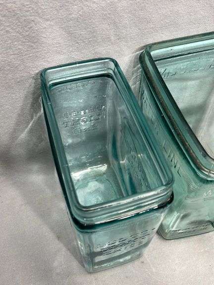 2 Antique glass battery jars - Dixon's Auction at Crumpton