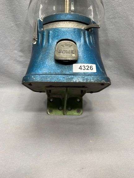 Vintage wall mount gumball machine - Dixon's Auction at Crumpton