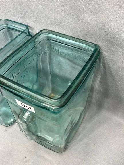 2 Antique glass battery jars - Dixon's Auction at Crumpton