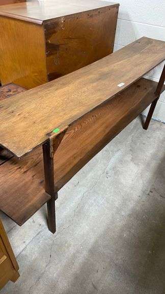 Rustic two-tier bench - Dixon's Auction at Crumpton