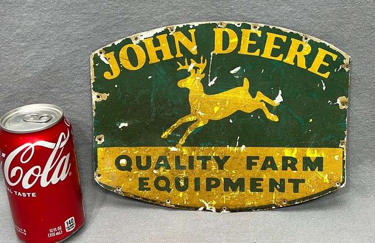 John Deere advertising sign - Dixon's Auction at Crumpton