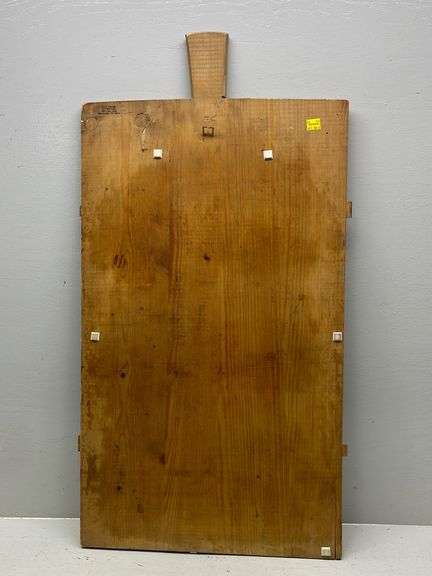 Folk art painting of pig on breadboard - Dixon's Auction at Crumpton